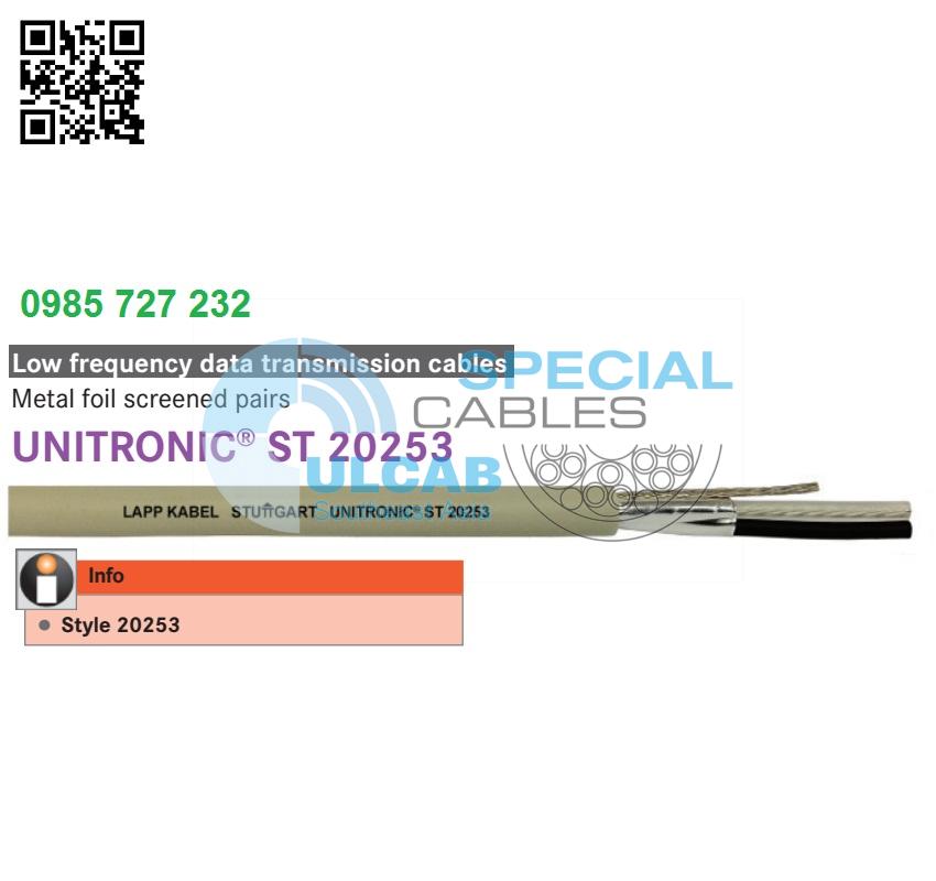 Cáp LAPP KABEL ( 3800717 ) 1x2x16 AWG | UNITRONIC® ST 20253 | UL 20253 ...