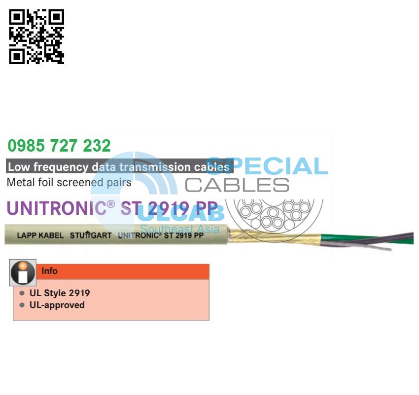 Cáp LAPP KABEL ( 3801708 ) UNITRONIC® ST 2919 PP | UL 2919 - ulcab.com.vn