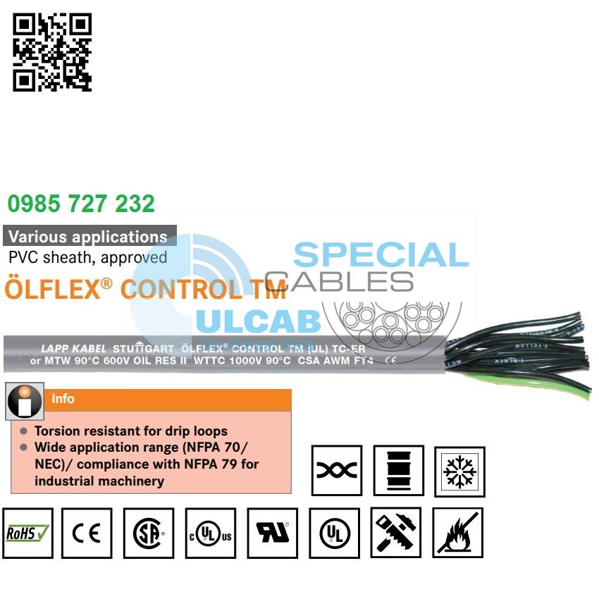 Cáp LAPP KABEL ÖLFLEX® CONTROL TM | Chính Hãng - Giá Tốt Nhất - ulcab ...