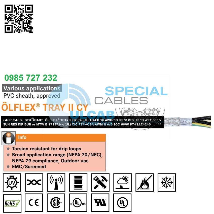 Cáp LAPP KABEL ÖLFLEX® TRAY II CY | Chính Hãng - Chống Nhiễu - Giá Tốt ...