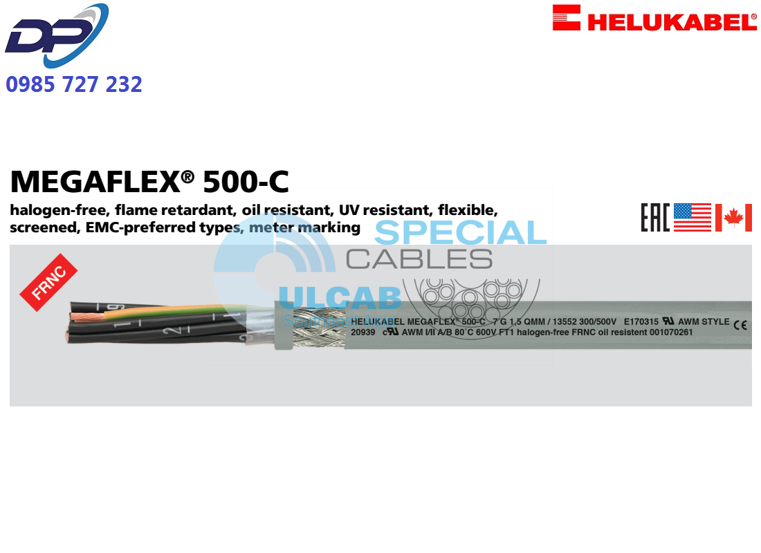 Cáp Điều Khiển Helukabel ( MEGAFLEX® 500-C ) | Chính Hãng-Chống Nhiễu ...