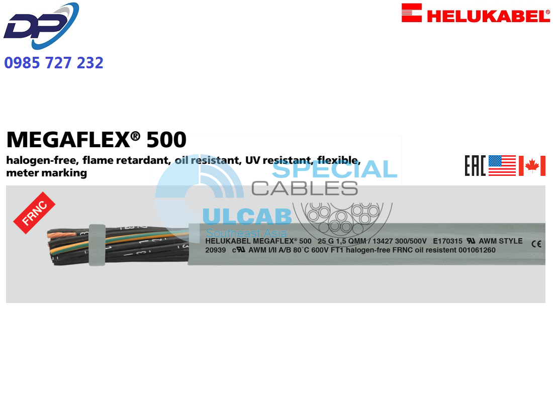 Cáp Điều Khiển Helukabel ( MEGAFLEX® 500 ) | Chính Hãng-Chống Cháy-Báo ...