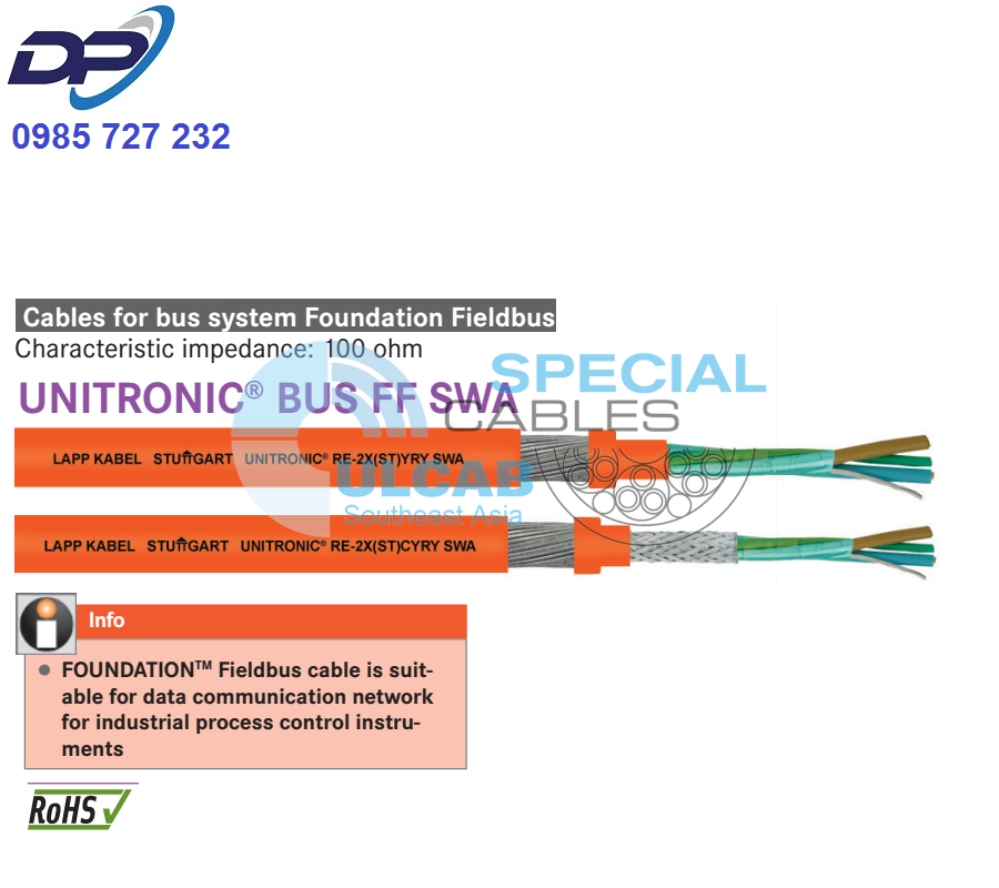 Cáp LAPP KABEL UNITRONIC® BUS FF SWA | Chính Hãng - Chống Nhiễu - Giá ...