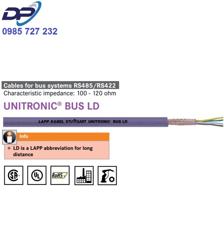 Cáp LAPP KABEL UNITRONIC® BUS LD | Chính Hãng - Chống Nhiễu - Giá Tốt ...