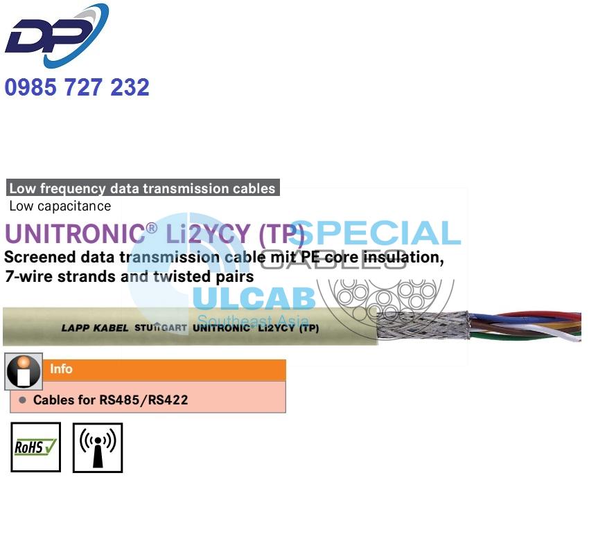 Cáp LAPP KABEL UNITRONIC® Li2YCY (TP) | Chính Hãng - Chống Nhiễu - Giá ...
