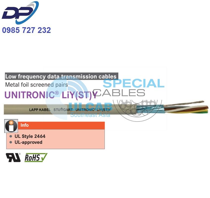 Cáp LAPP KABEL UNITRONIC® LiY(ST)Y | Chính Hãng - Chống Nhiễu - Giá Tốt ...