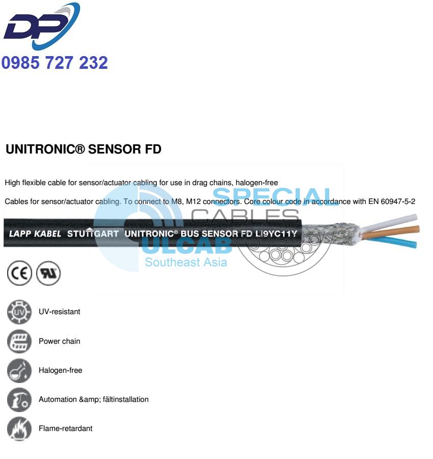 Cáp LAPP KABEL UNITRONIC® SENSOR FD | Chính Hãng - Giá Tốt Nhất - ulcab ...