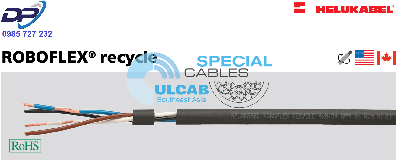 Dây Cáp Điều Khiển Helukabel ROBOFLEX®-recycle | Chính Hãng - Cáp Cho ...