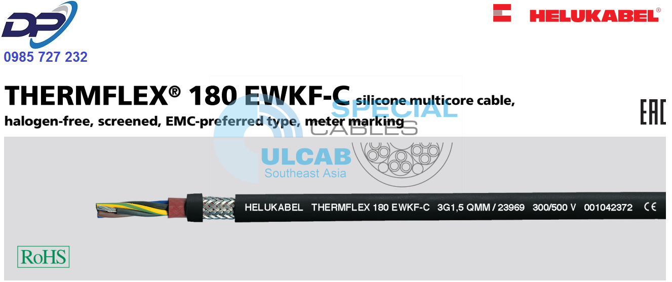 Dây Cáp Điều Khiển Helukabel THERMFLEX® 180 EWKF-C | Chính Hãng - Chống ...
