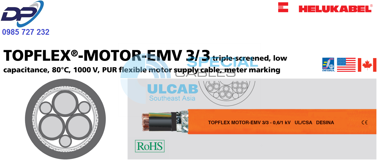 Cáp Điều Khiển Helukabel TOPFLEX® MOTOR EMV 3/3 | Chính Hãng - Chống ...