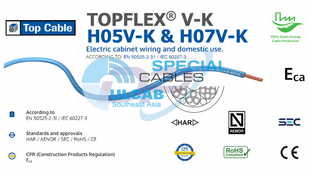 Cáp Điện TOP CABLE TOPFLEX® V-K H05V-K & H07V-K | Chính Hãng - Giá Tốt ...