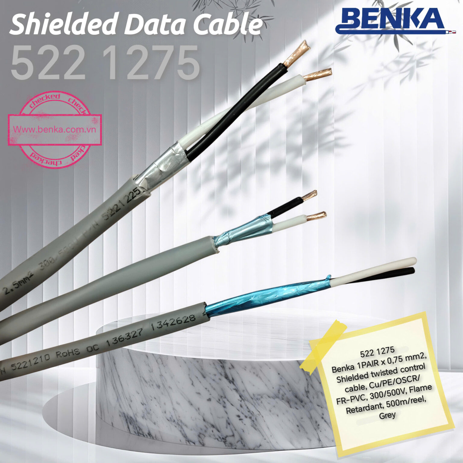 522 1275 BENKA | COCQ-BIL-PAKING LIST đầy đủ. cáp chuyên dụng cho dự án ...